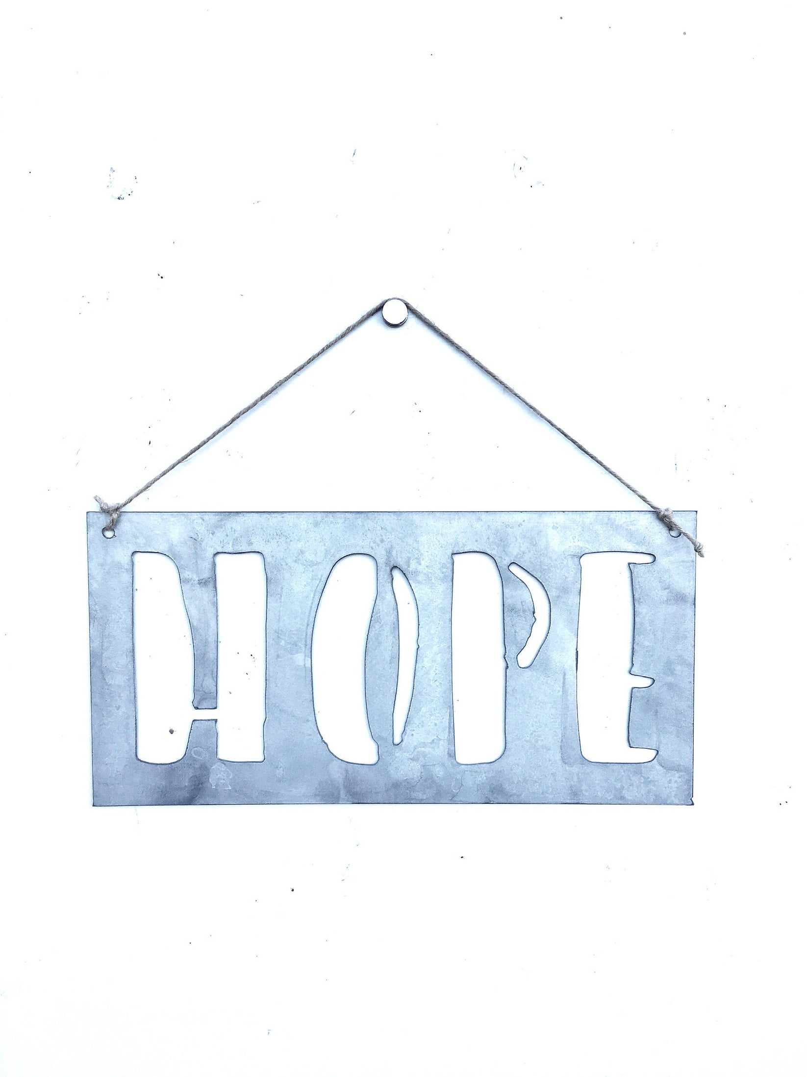 Galvanized Metal Words - Metal Word Art, Metal Inspirational Words, Ha ...
