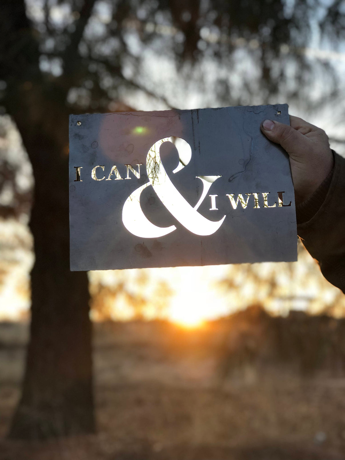 I Can & I Will Small Rectangular Metal Sign – Twisselman Trading Co