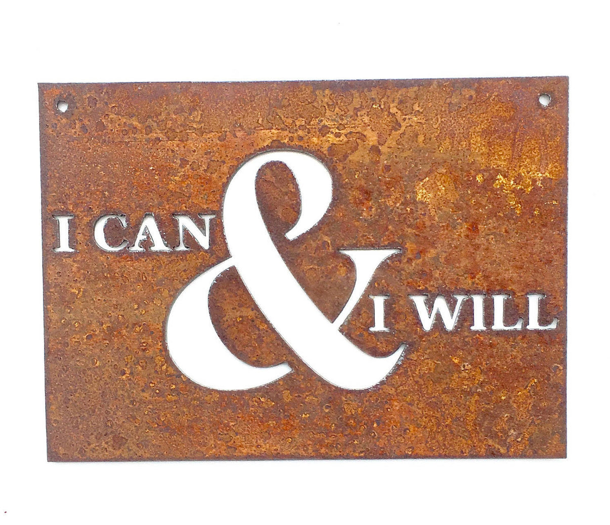 I Can & I Will Small Rectangular Metal Sign – Twisselman Trading Co